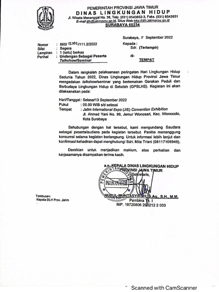 Undangan Talkshow Revisi | PDF