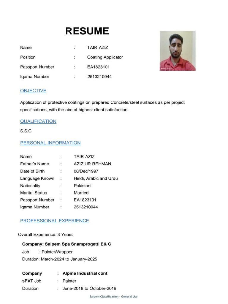 Tair Aziz - Updated CV | PDF