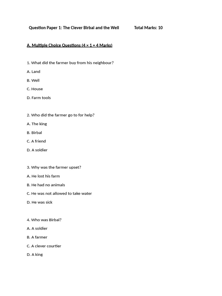 Audio Question Paper for Kids | PDF | Taste