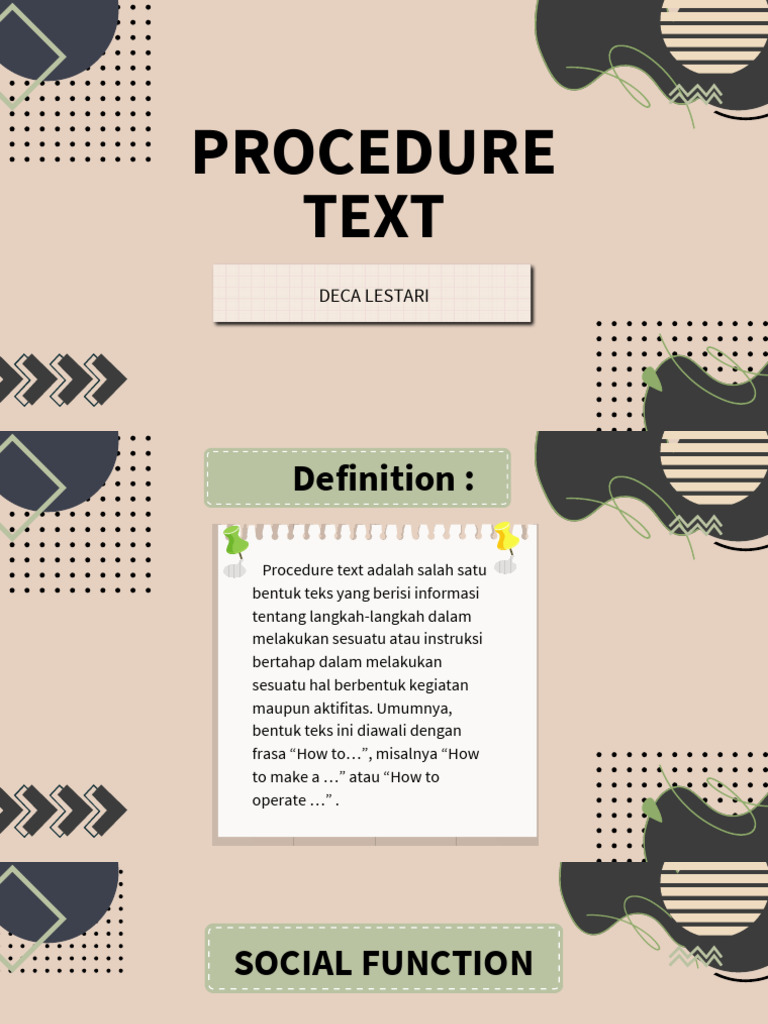 Procedure Text Deca | PDF