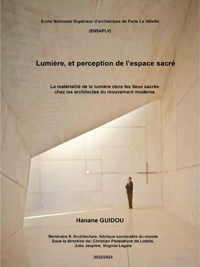 Lumière et espace sacré en architecture | PDF | Lumière | Fenêtre