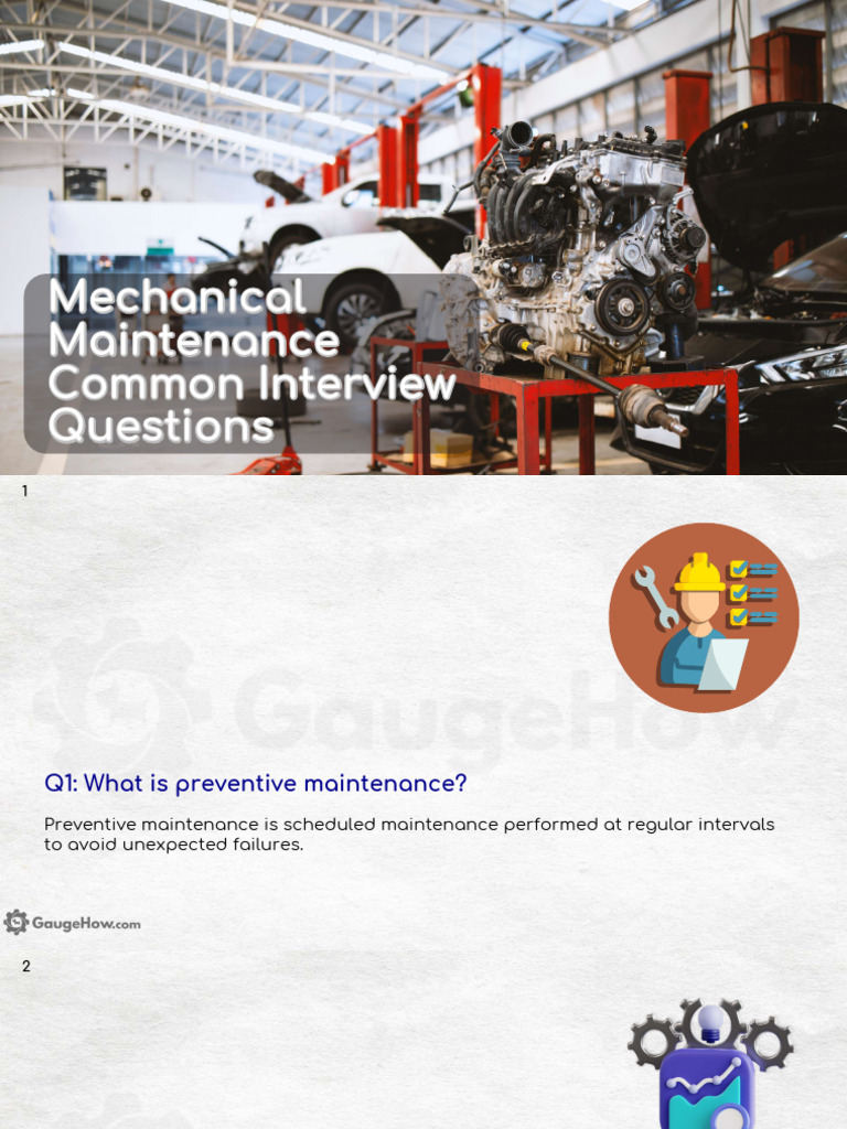Mechanical Maintenance Interview Guide | PDF | Pump | Internet Of Things