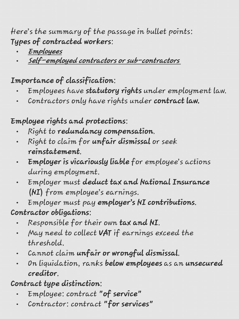 Employment Notes | PDF