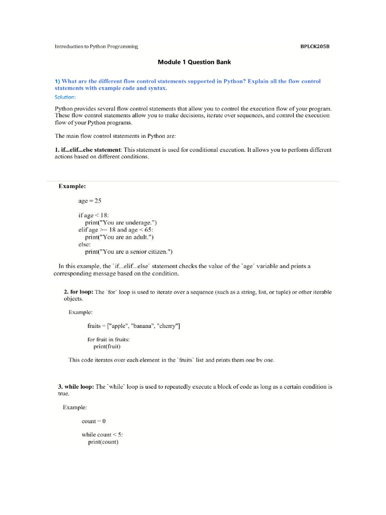 Modulewise Answers | PDF