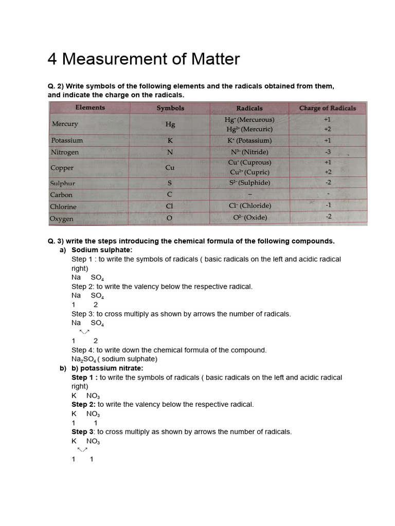 4 Measurement of Matter | PDF | Atoms | Mole (Unit)