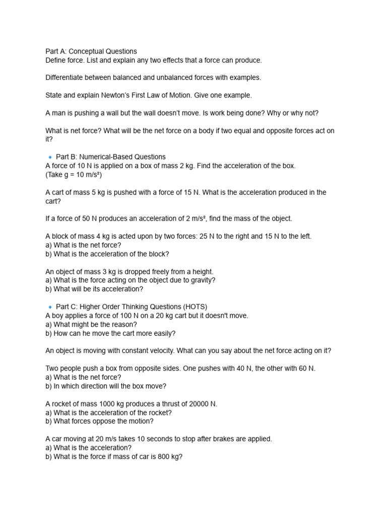 9 Class Questions | PDF