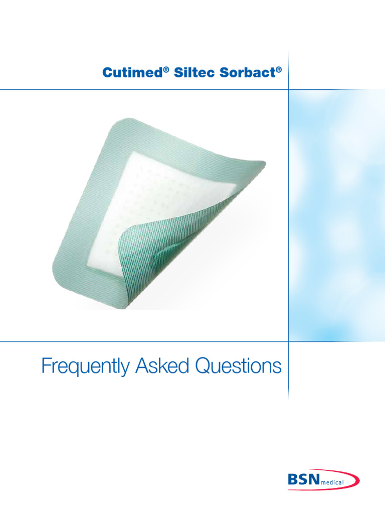 Cutimed Siltec Sorbact FAQ 62008 | PDF