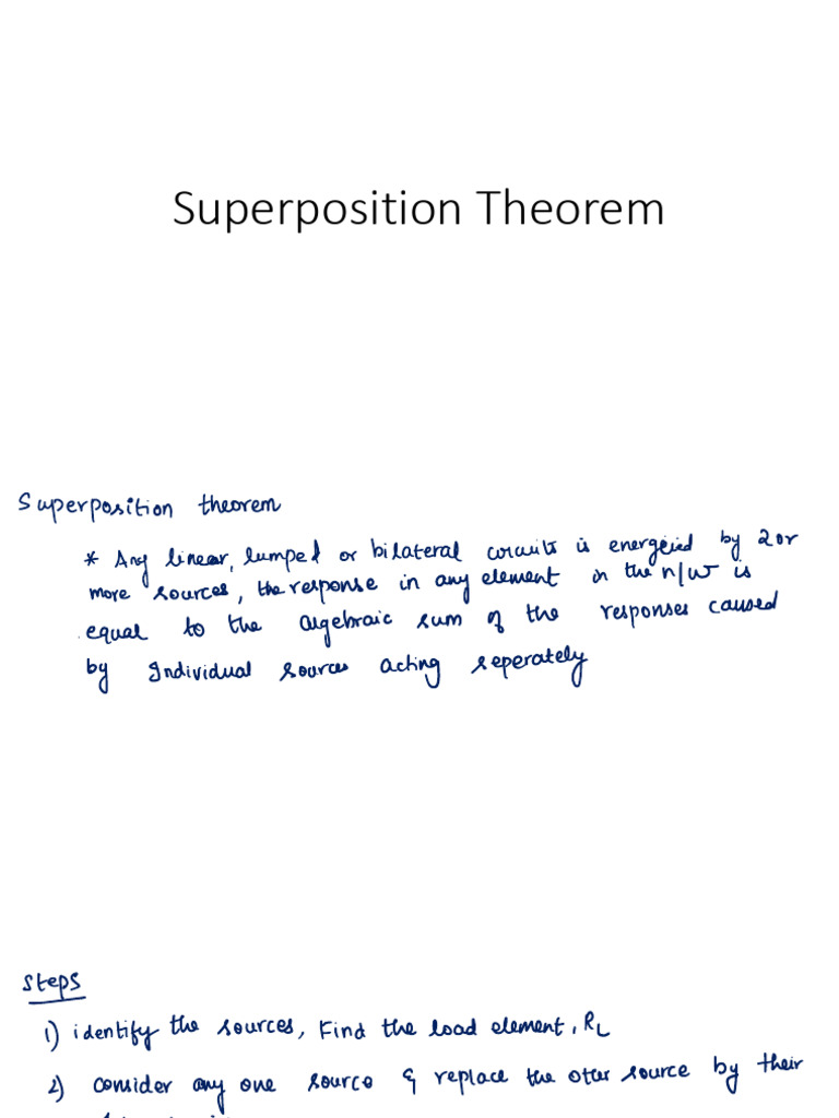 Superposition Theorempdf | PDF