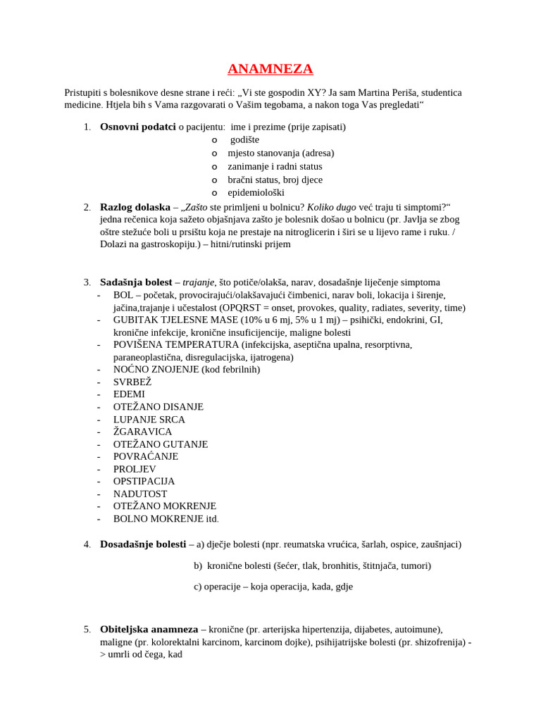 Anamneza - Prop | PDF