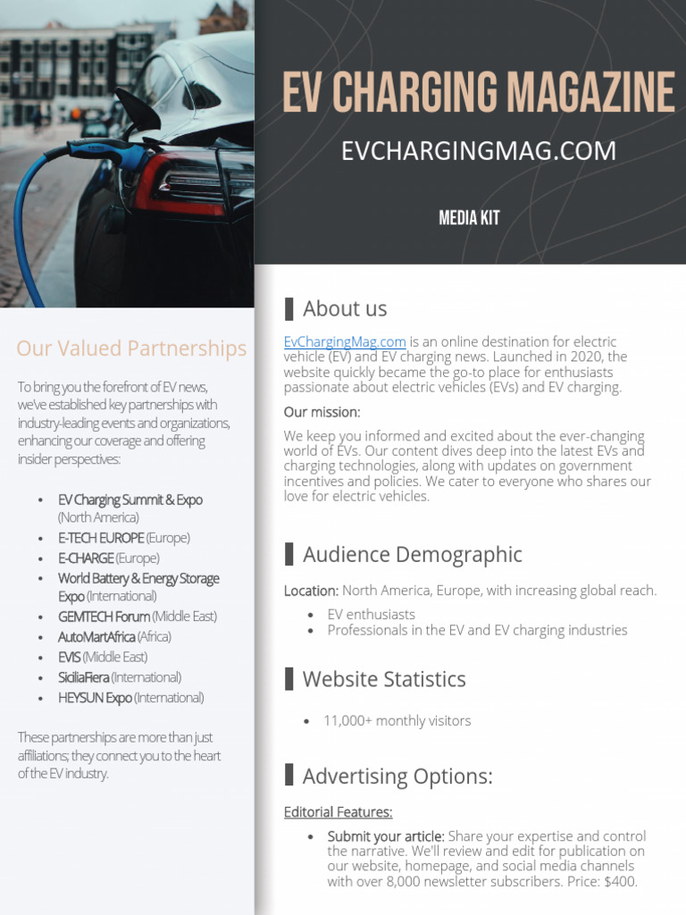 EV Charging Magazine Overview | PDF | Social Media | Popular Culture ...