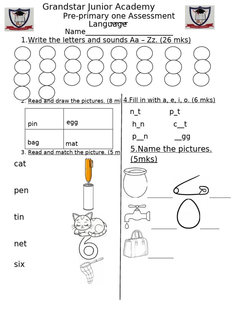 Write The Letters and Sounds A1 | PDF