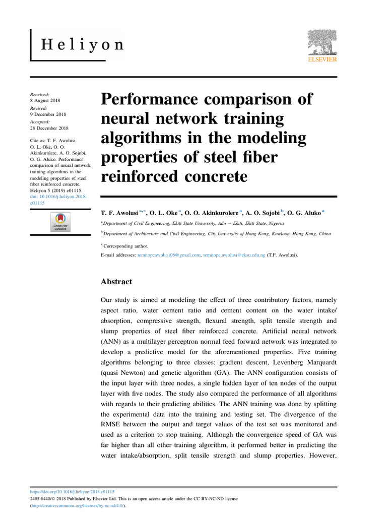 Awolusi Et Al. - 2019 - Performance Comparison of Neural Network ...