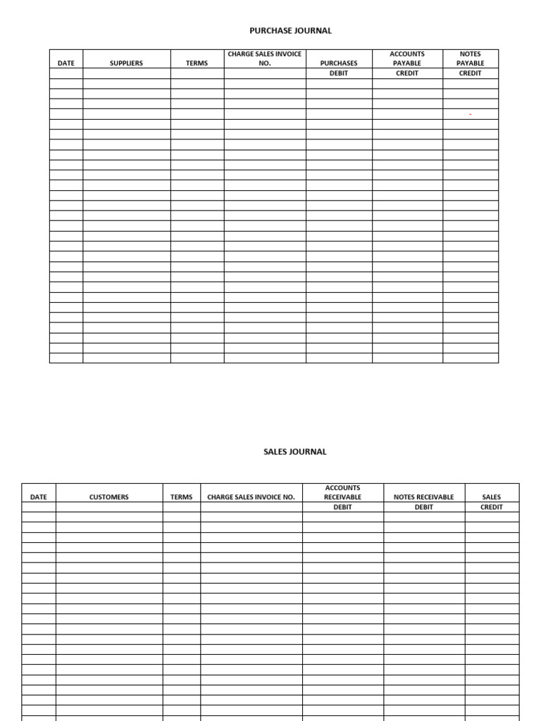 Special Journals Format | PDF
