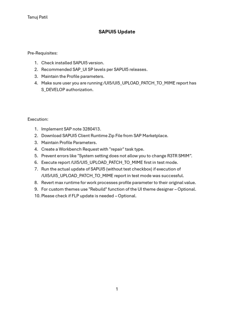 Sapui5 Update | PDF | Computing Platforms | Software Engineering