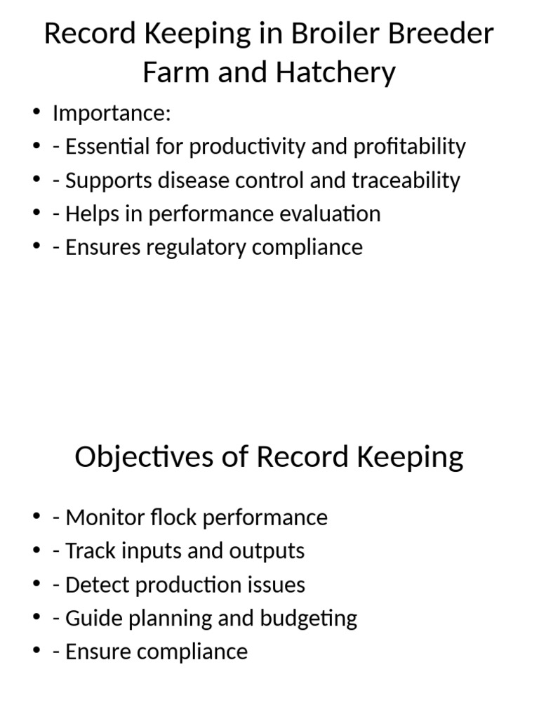 Record Keeping Broiler Breeder With Pictures and References | PDF