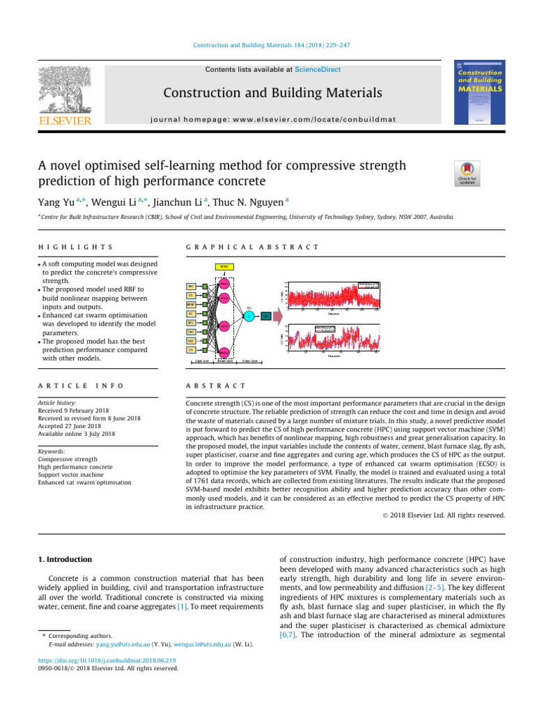 Yu Et Al. - 2018 - A Novel Optimised Self-Learning Method For Compressive Strength Prediction of ...