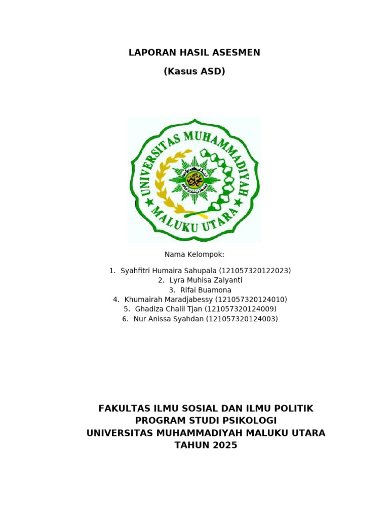 Format Fixx Laporan Hasis Asesmen | PDF