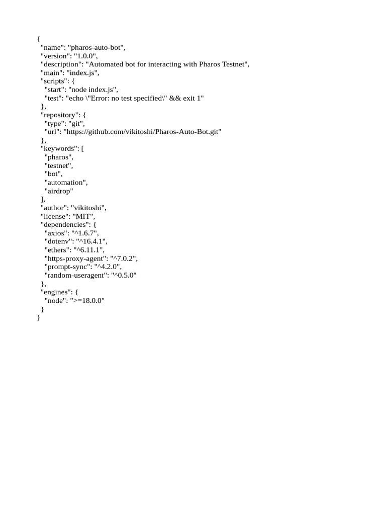 Pharos Packakge | PDF