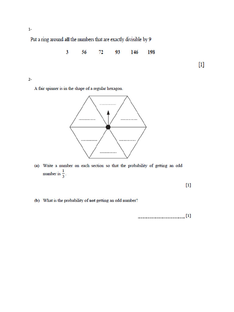Revison Sheet Paper 1 | PDF