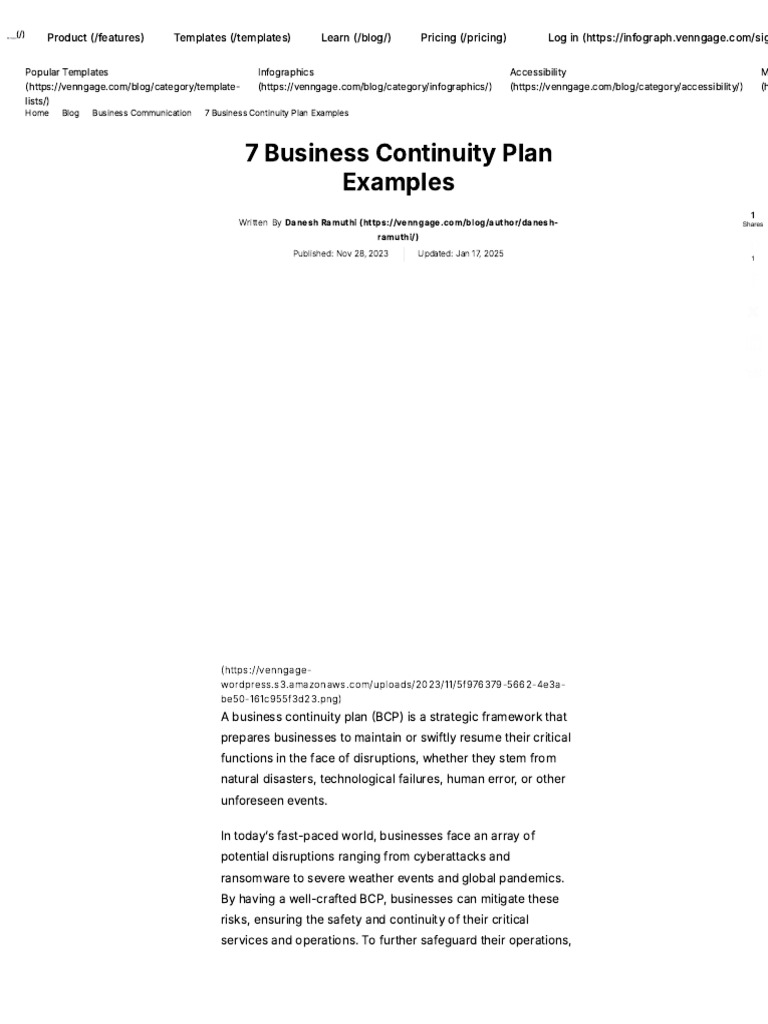Business Continuity Plan Infographic | PDF | Computer Security | Security