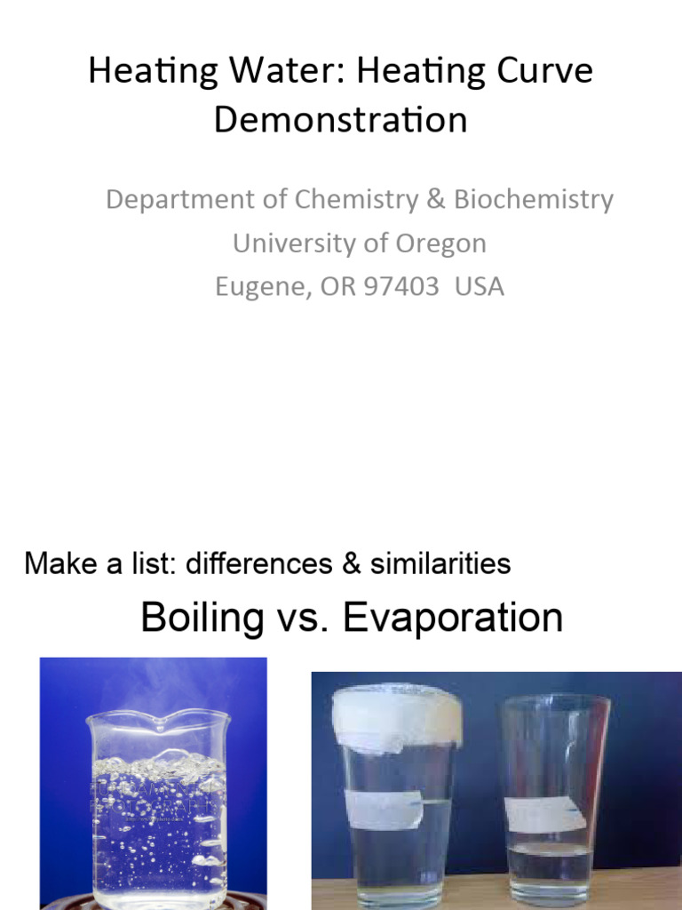 Boiling Water Heating Curve Presentation | PDF | Evaporation | Boiling