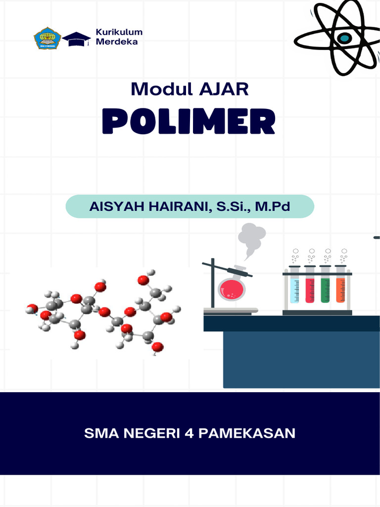 Modul Pembelajaran IPA Mengenal Unsur Kimia Sampul Buku Biru Ilustrasi ...
