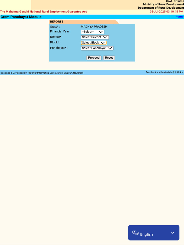 Madhya Pradesh NREGA Job Card Report | PDF