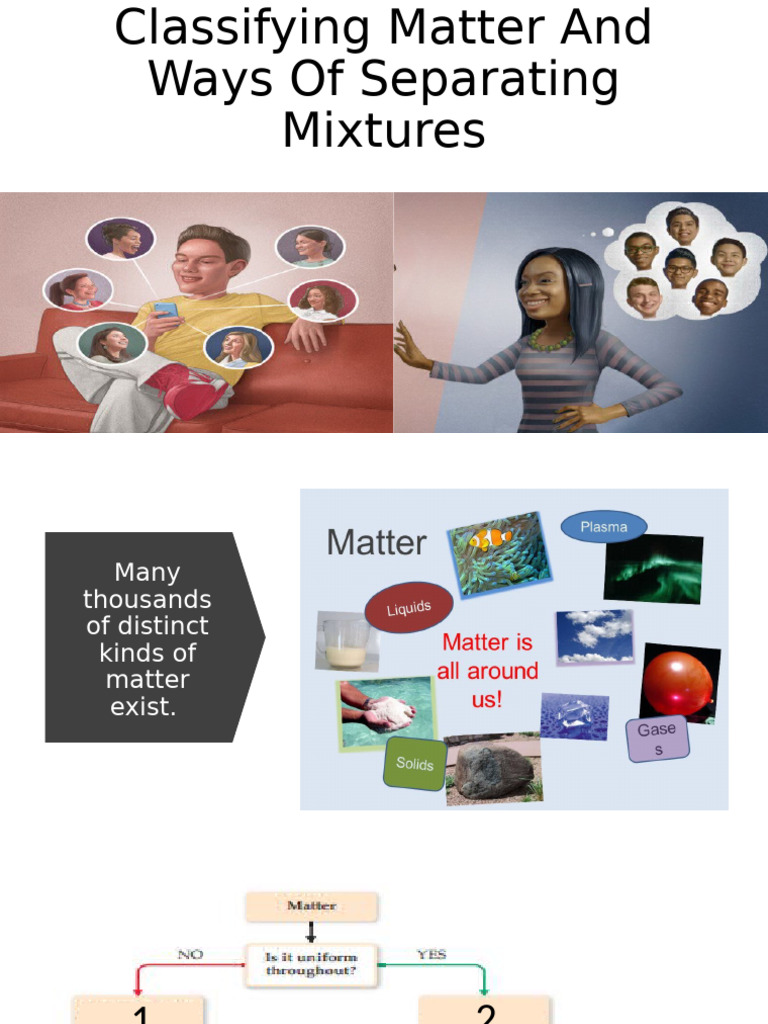2 Classification of Matter and Separating Mixtures | PDF | Mixture ...