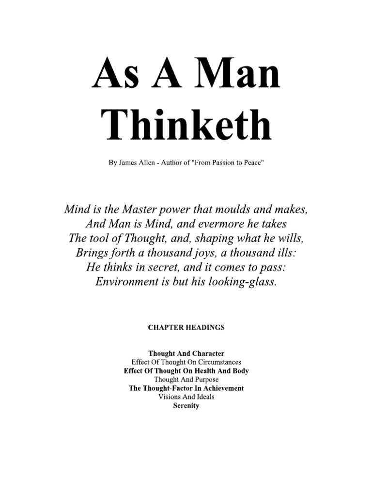 As A Man Thinketh | PDF