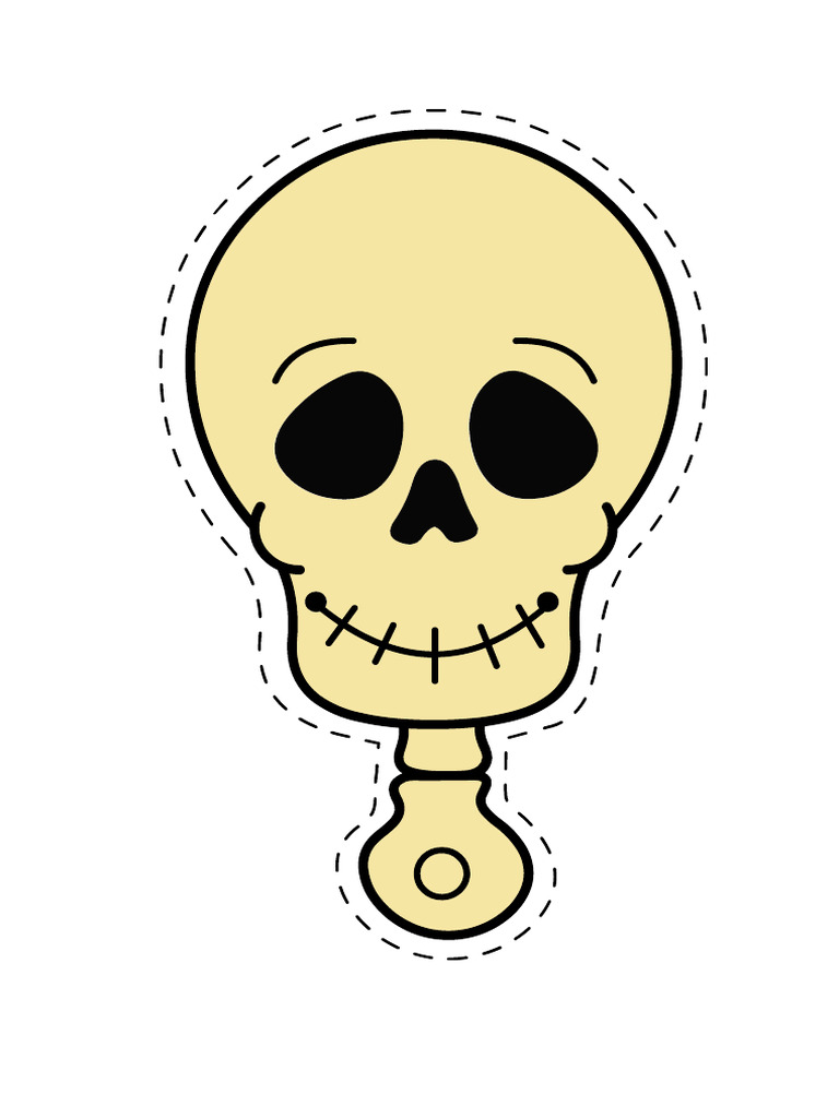Make Your Own Lifesize Skeleton Poster in Yellow Lined Illustrations | PDF