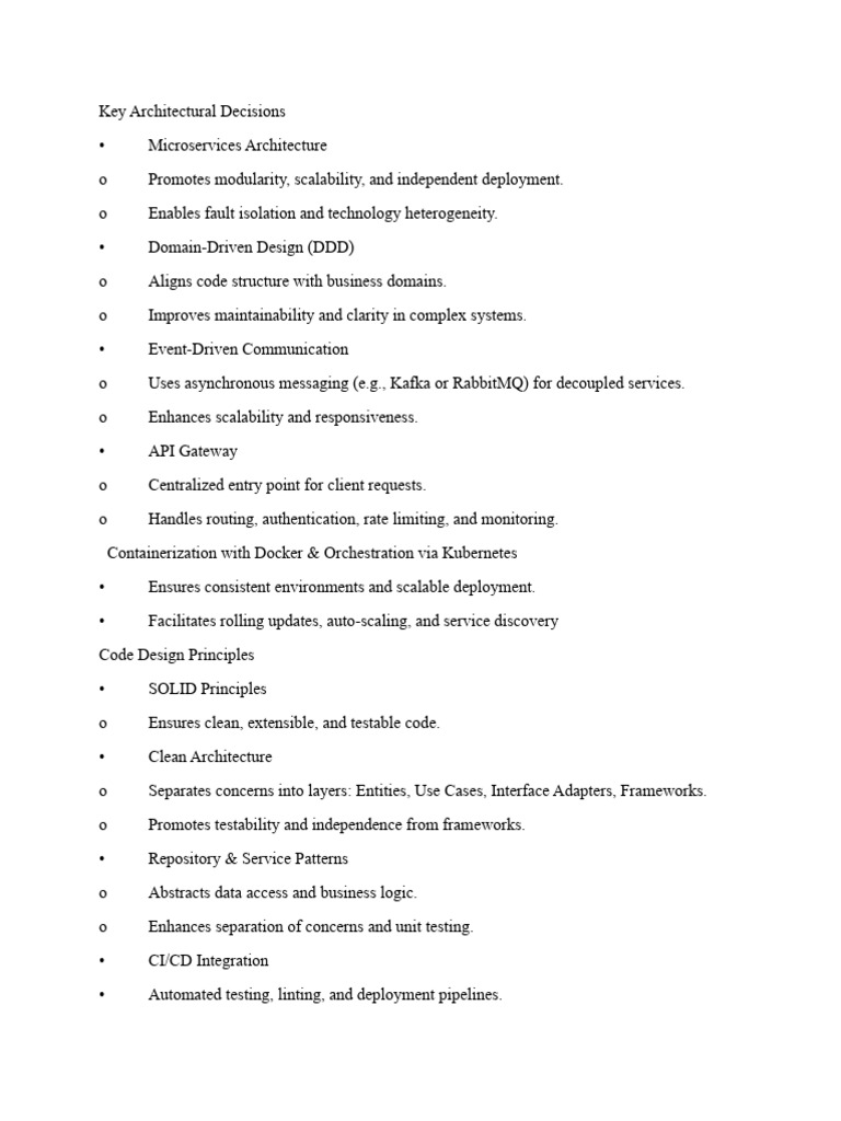Key Architectural Decisions for Scalability | PDF