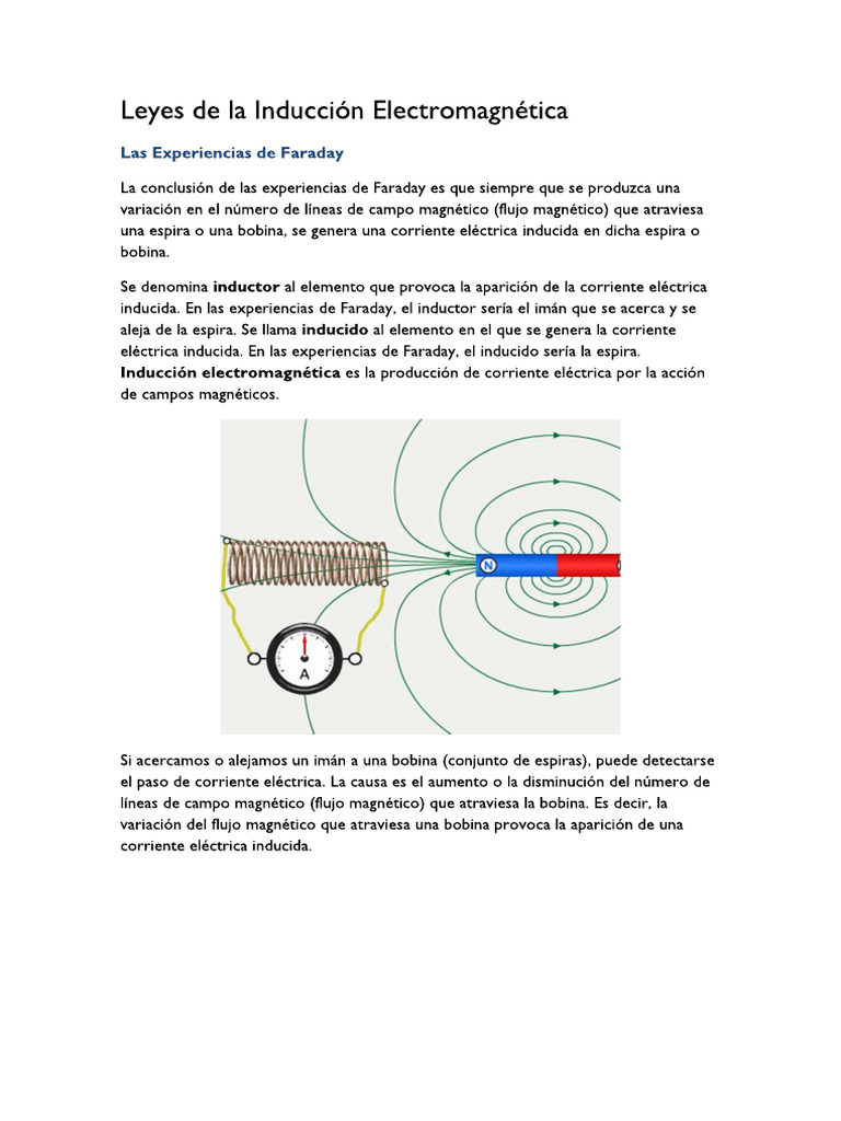 Las Leyes de La Inducción Electromagnética | PDF