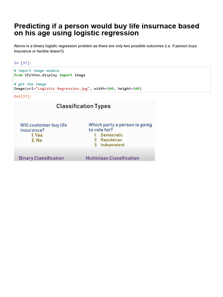 Logistic Regression - Jupyter Notebook | PDF | Estimation Theory | Statistical Theory