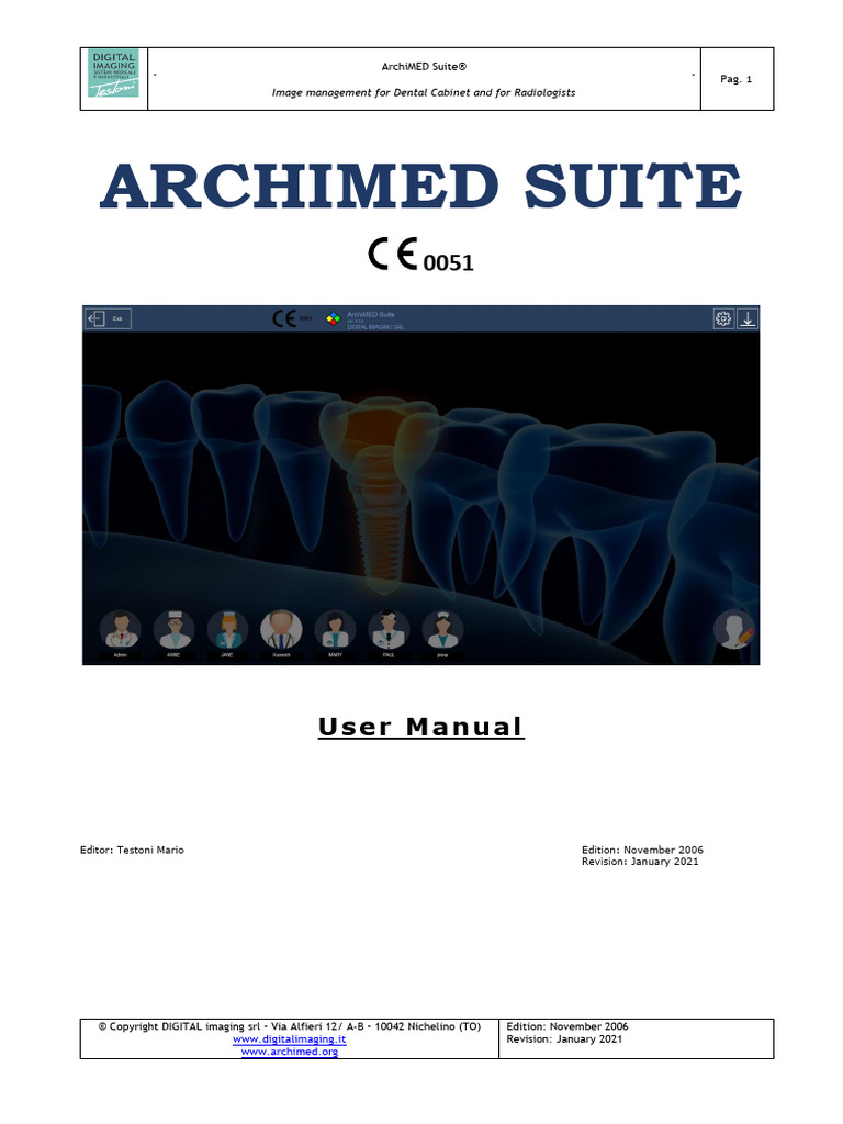 ArchiMED Suite v4 ENG | PDF | Radiology | Radiography