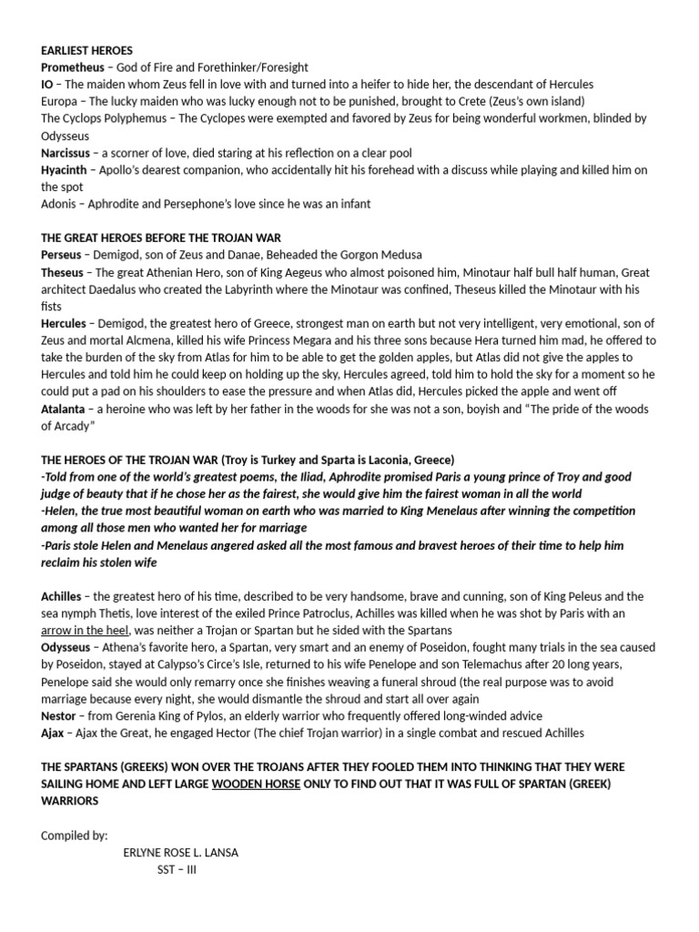 Q1 Greek Myth Trojan War | PDF | Trojan War | Achilles