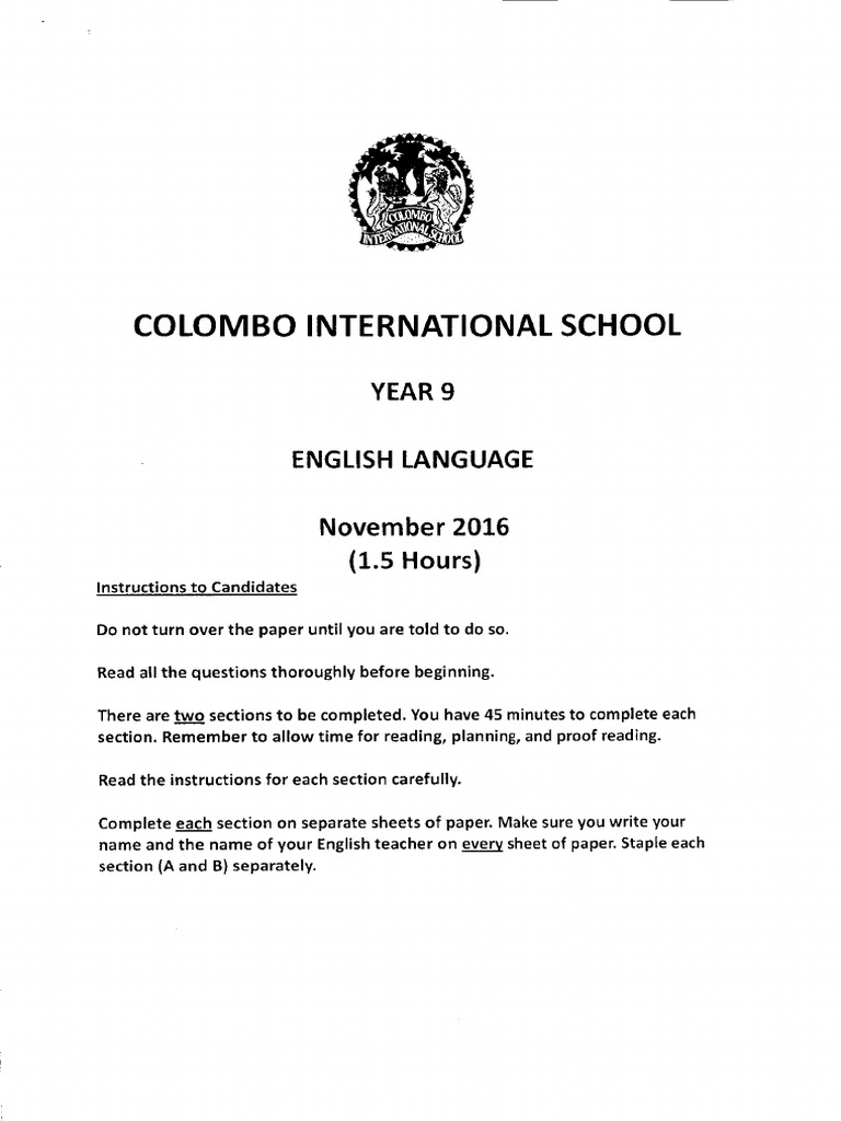 English Language | PDF