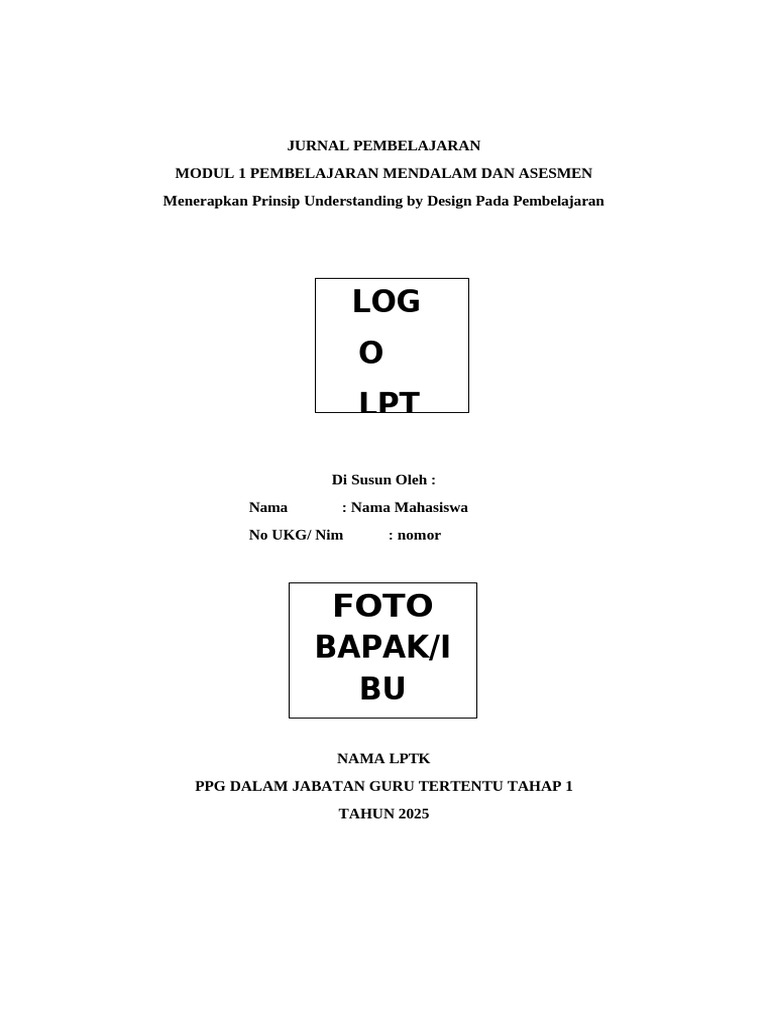 CONTOH JURNAL Menerapkan Prinsip Understanding by Design Pada Pembelajaran | PDF