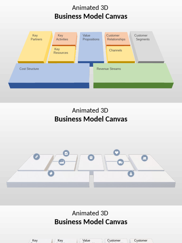 3D0013 Animated 3d Business Model Canvas 16x9 | PDF | Business Model | Strategic Management