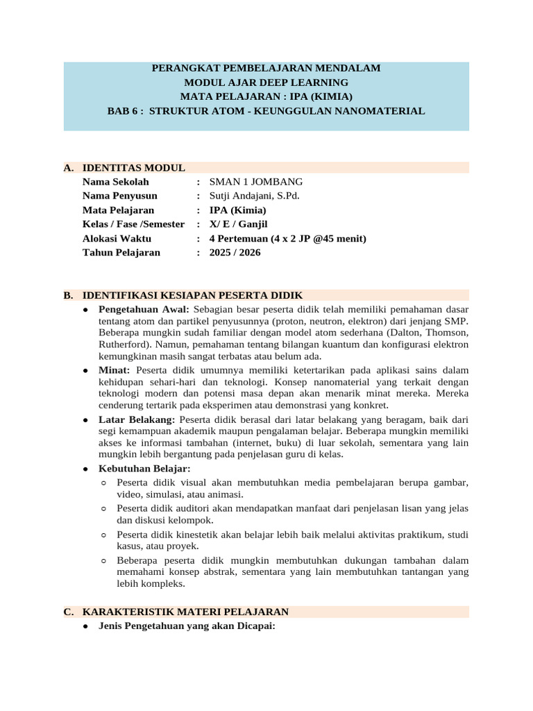 Struktor Atom - Keunggulan Nanomaterial | PDF