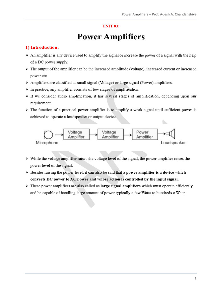 AAC UNIT03 Power Amplifiers V07 Final 250721 210446 | PDF