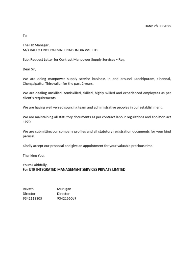 Proposal Covering Letter | PDF