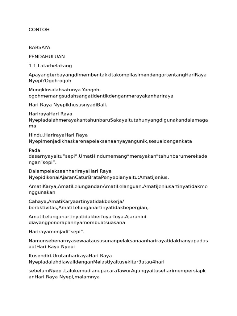 Contoh Makalah 1 | PDF