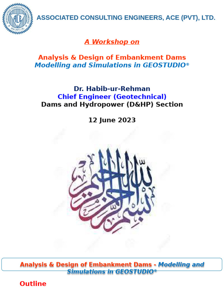GEOSTUDIO for Embankment Dam Design | PDF | Silt | Constitutive Equation