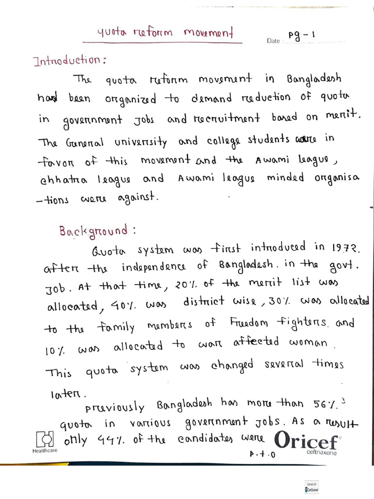 Quota Movement | PDF