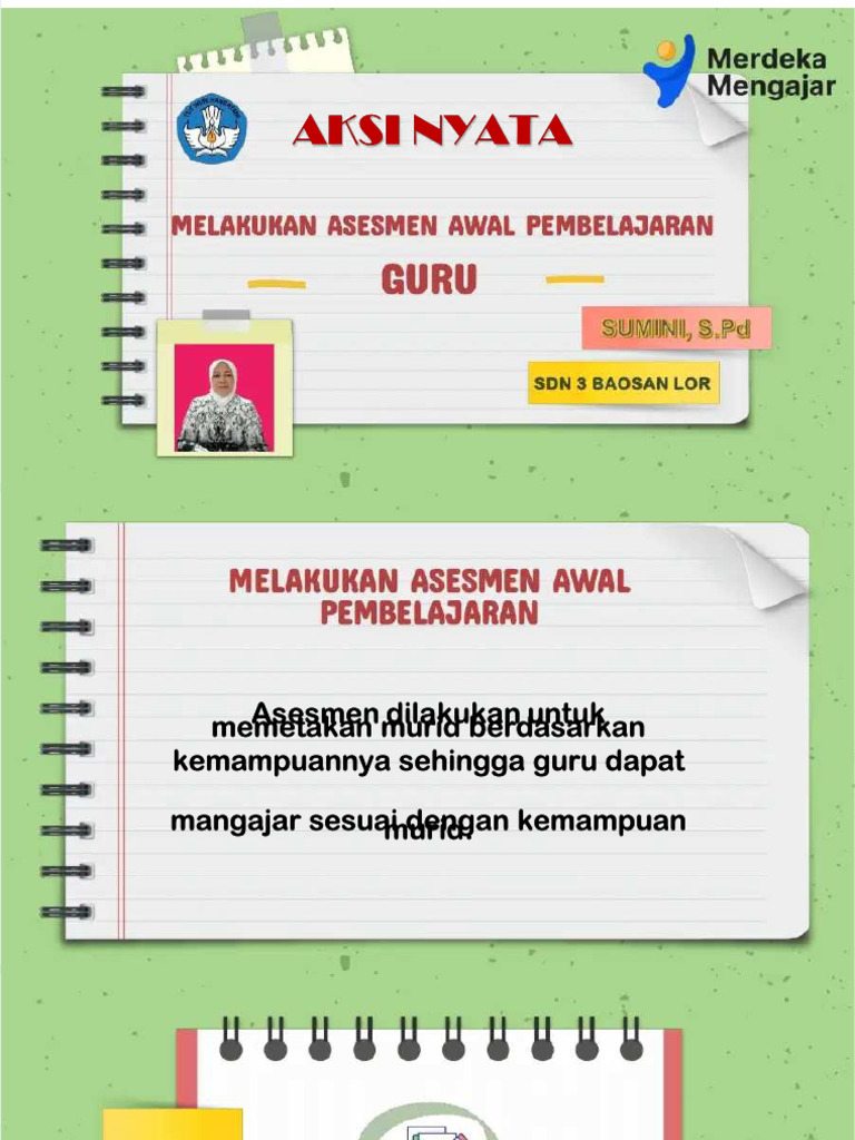 PDF Aksi Nyata Melakukan Asesmen Awal Pembelajaran Sumini Compress | PDF