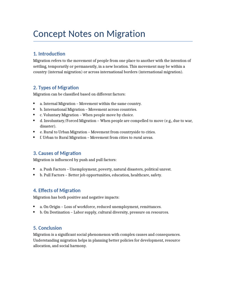 Migration Overview and Key Insights | PDF