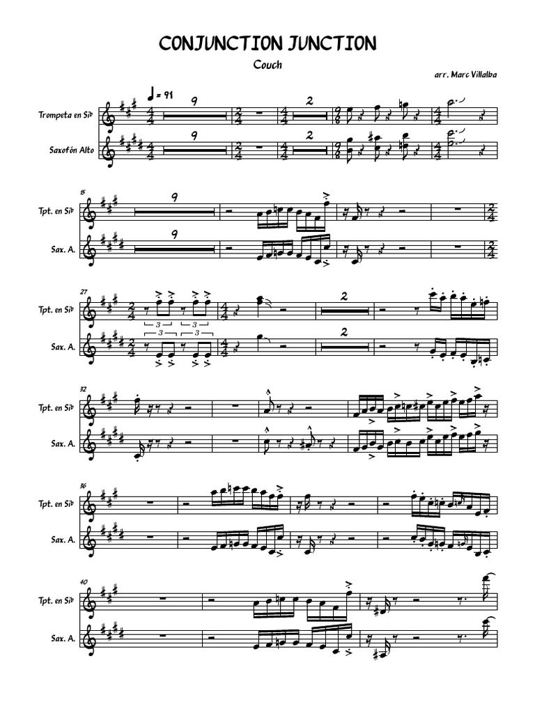 Conjunction Junction Sheet Music | PDF