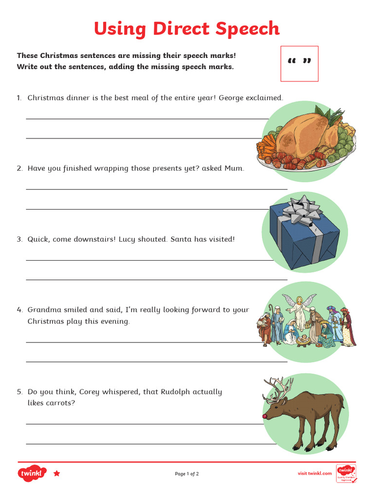 Ni L 1696936687 Christmas Themed Differentiated Direct Speech Activity ...