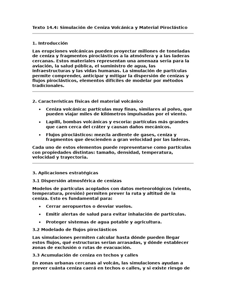 Simulacion Particulas 14 Parte 5 | PDF | Volcán | Ceniza volcánica