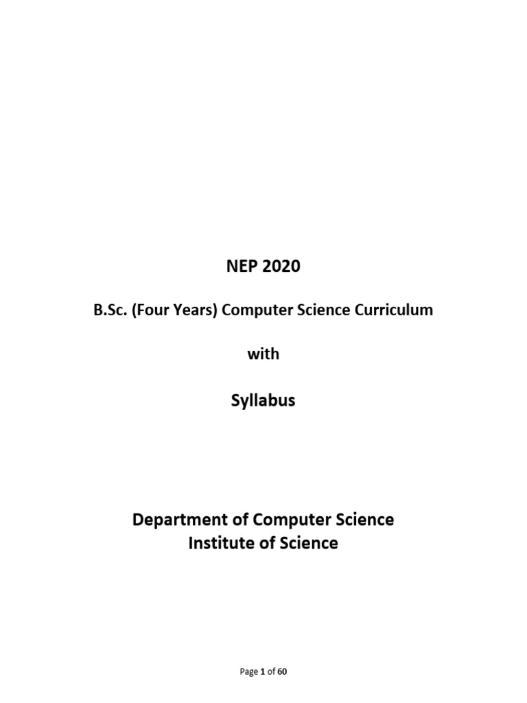 BSC - Computer Science - Banaras Hindu University | PDF | Object Oriented Programming | C ...